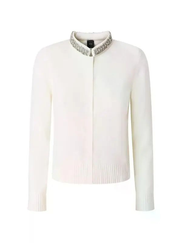 Pinko Crystal-embellished Fine Knit Cardigan