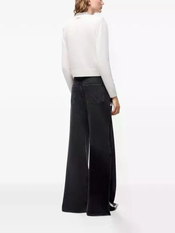 Pinko Crystal-embellished Fine Knit Cardigan