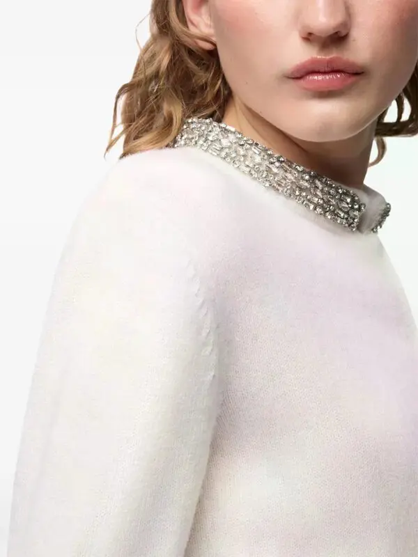 Pinko Crystal-embellished Fine Knit Cardigan