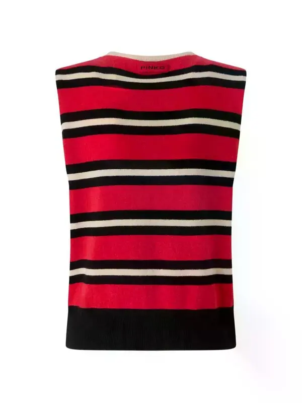 Pinko Striped Knitted Vest