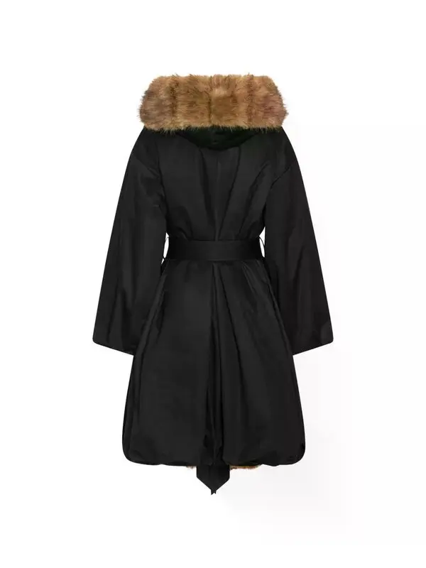 ROTATE BY BIRGER CHRISTENSEN Faux Fur Collar Coat