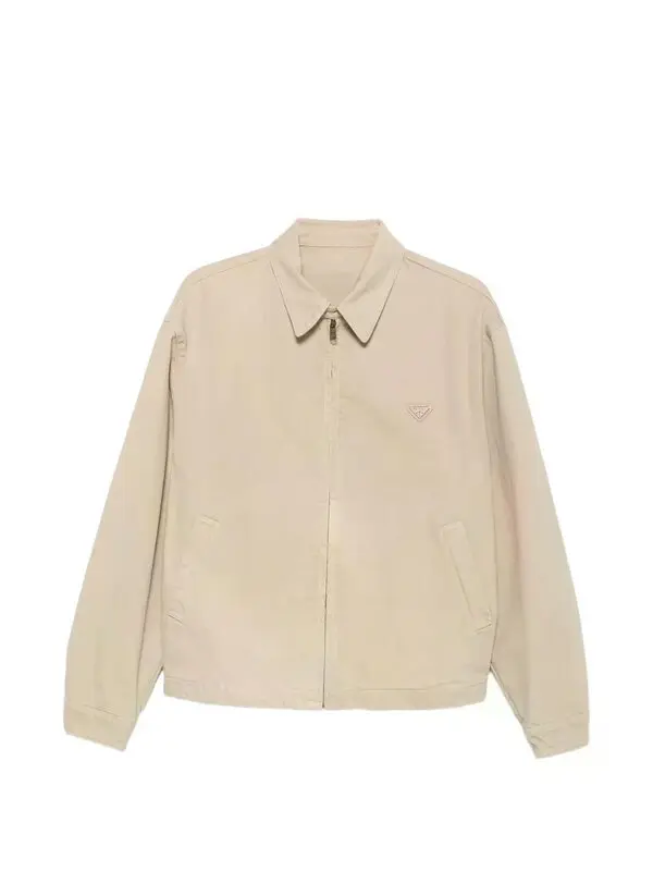 Prada Logo Plaque Denim Jacket