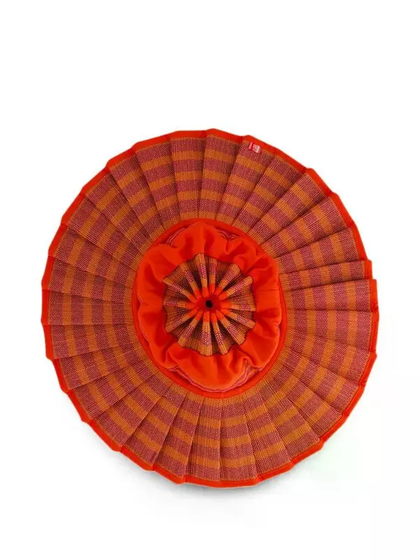 Lorna Murray Capri Check-pattern Pleated Hat