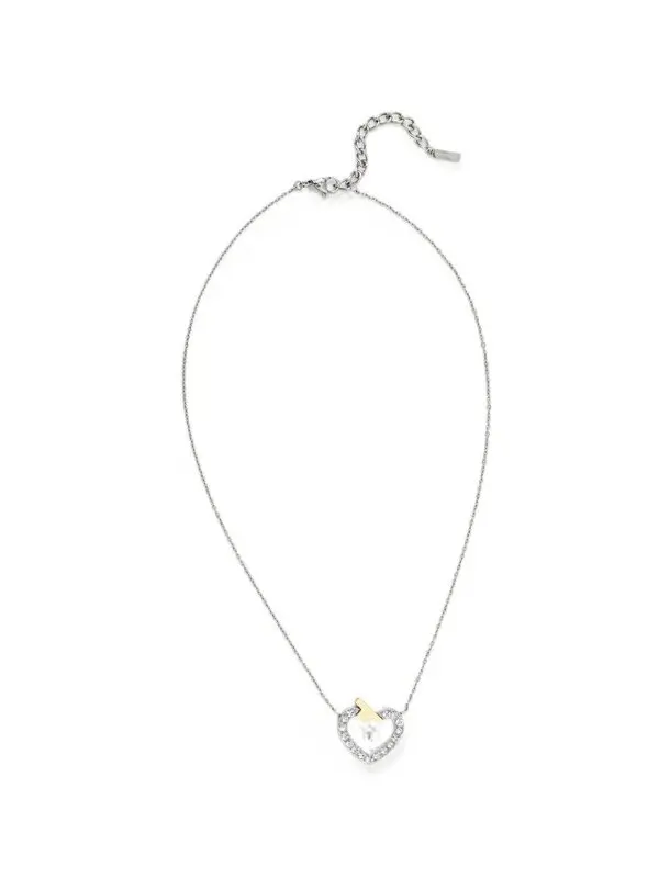TRUSSARDI Heart Embellished Necklace - Silver
