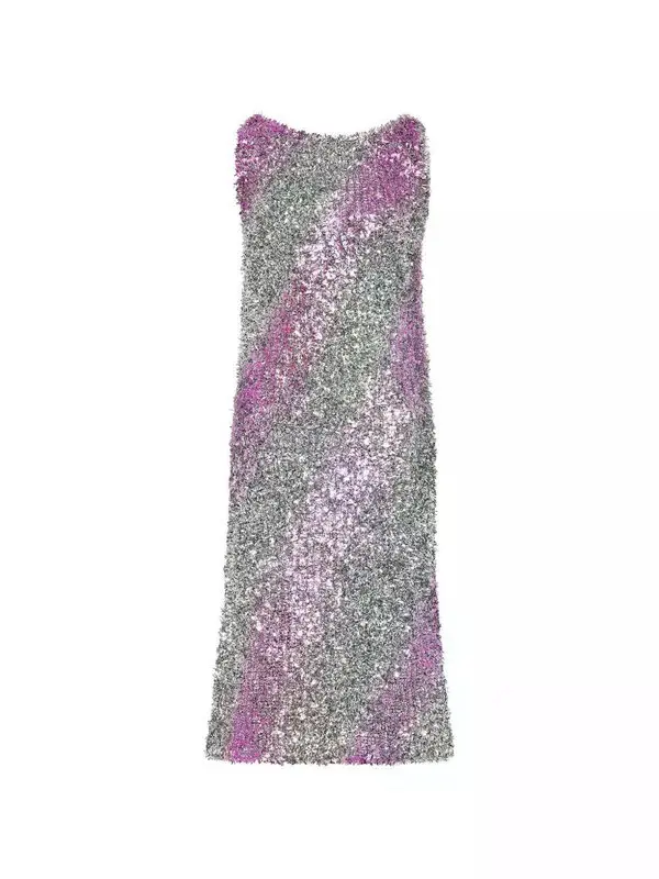 MAISON MARGIELA Foil Stripe-pattern Dress