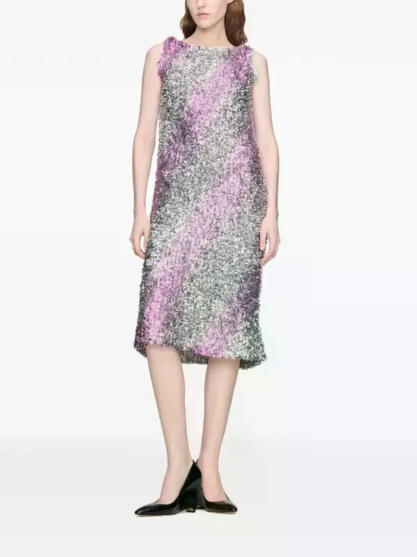 MAISON MARGIELA Foil Stripe-pattern Dress
