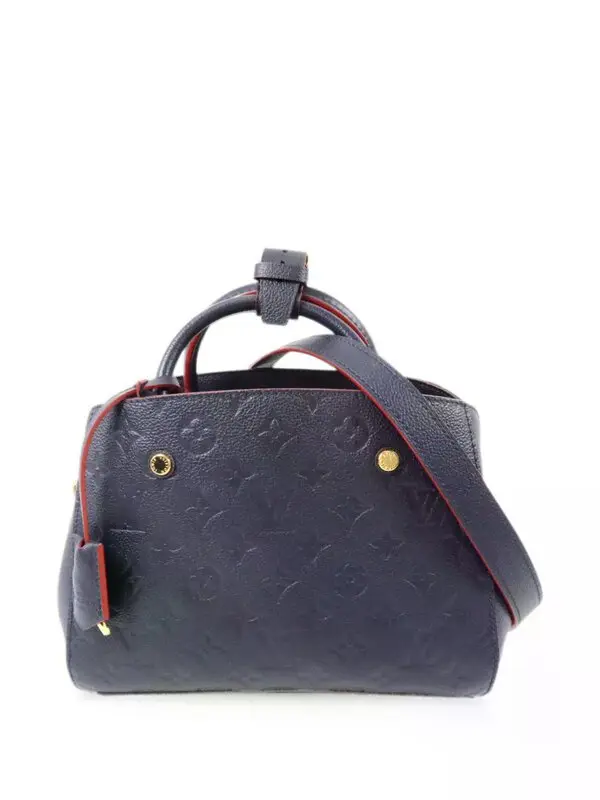 LOUIS VUITTON Monogram Empreinte Montaigne Bb Handbag - Blue
