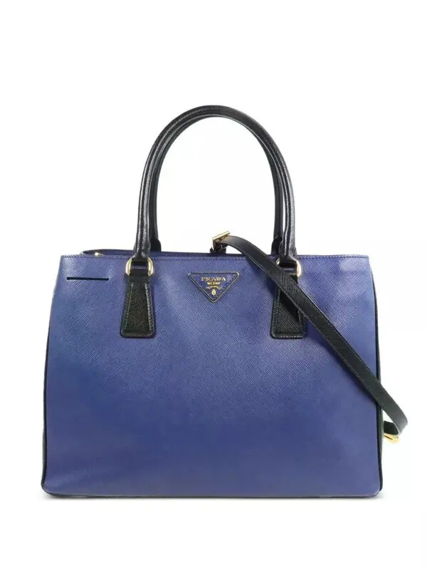 Prada Galleria Saffiano Lux Shoulder Bag - Blue
