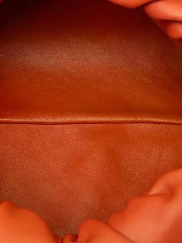 Bottega Veneta Lambskin Chain Pouch Shoulder Bag - Orange