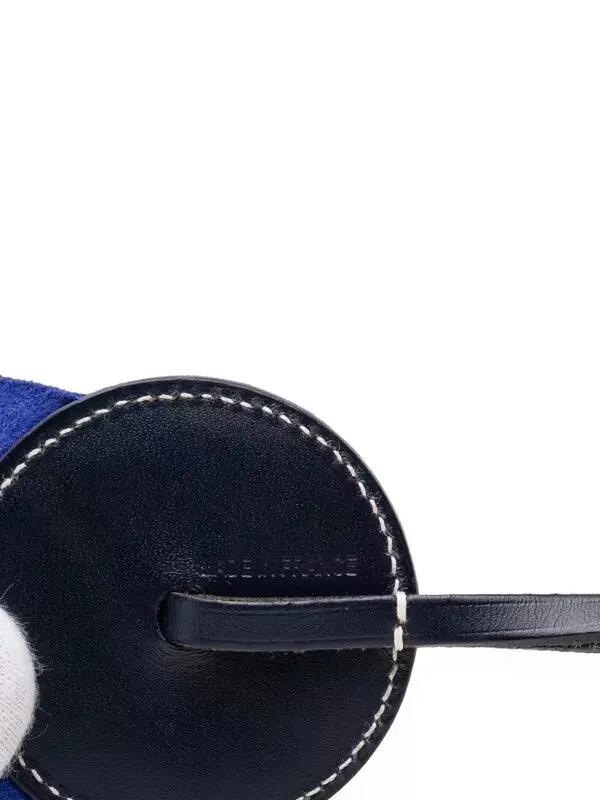 Hermès 2000-2026 Hunter Cowhide And Milo Lambskin Paddock Flot Ribbon Bag Charm Key Chain - Blue