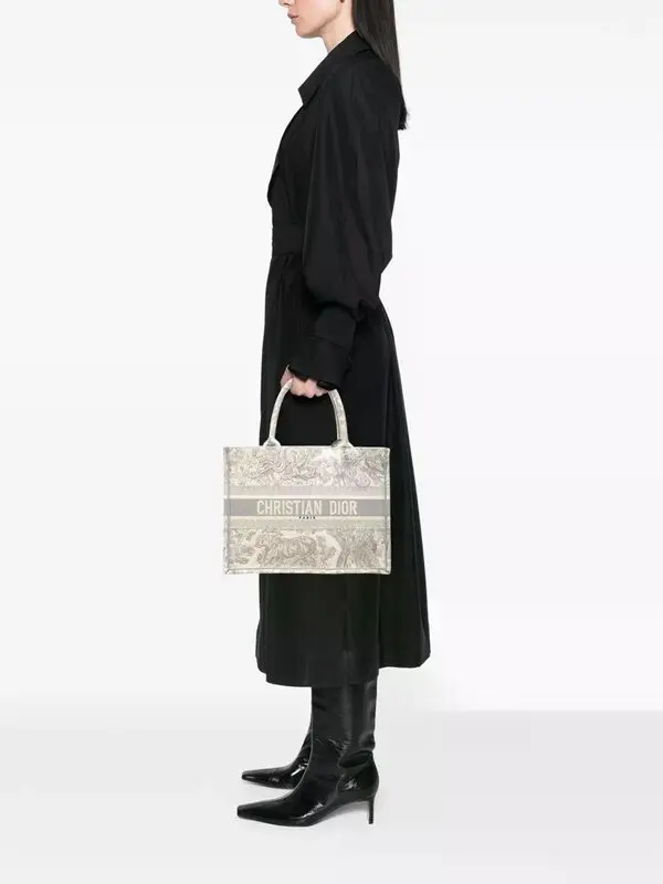 Dior Medium Toile De Jouy Book Tote Bag - Grey