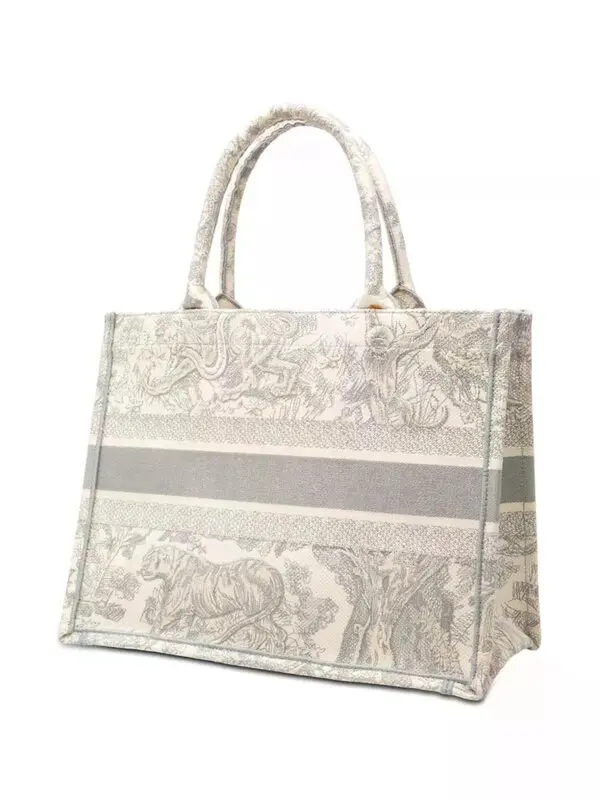 Dior Medium Toile De Jouy Book Tote Bag - Grey