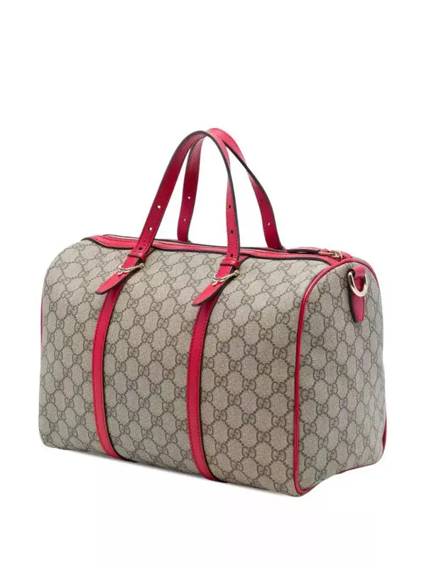 Gucci Gg Supreme Nice Boston Bag Satchel - Red