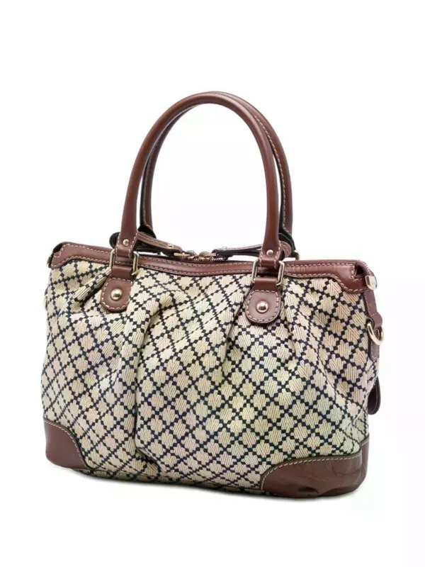 Gucci Diamante Canvas Sukey Satchel