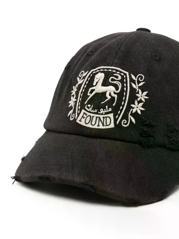 FOUND Distressed-effect Embroidered Baseball Cap