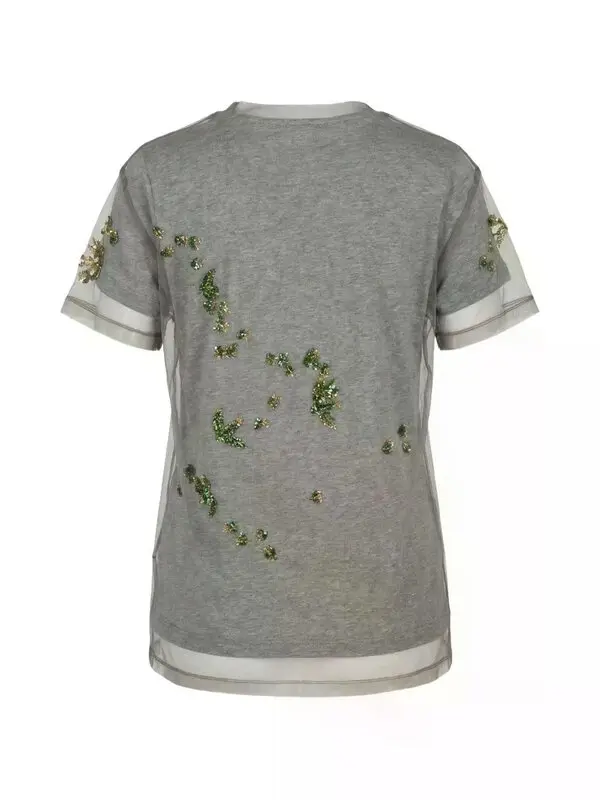 Valentino Garavani Sequin-embellished Layered T-shirt