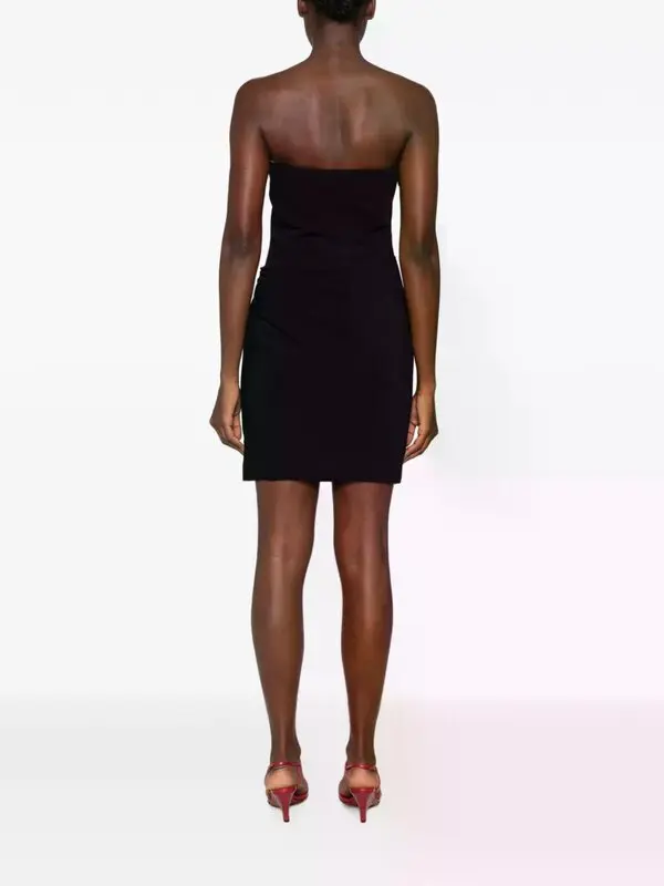 Moschino Strapless Dress With Gold-tone Buckle Detail