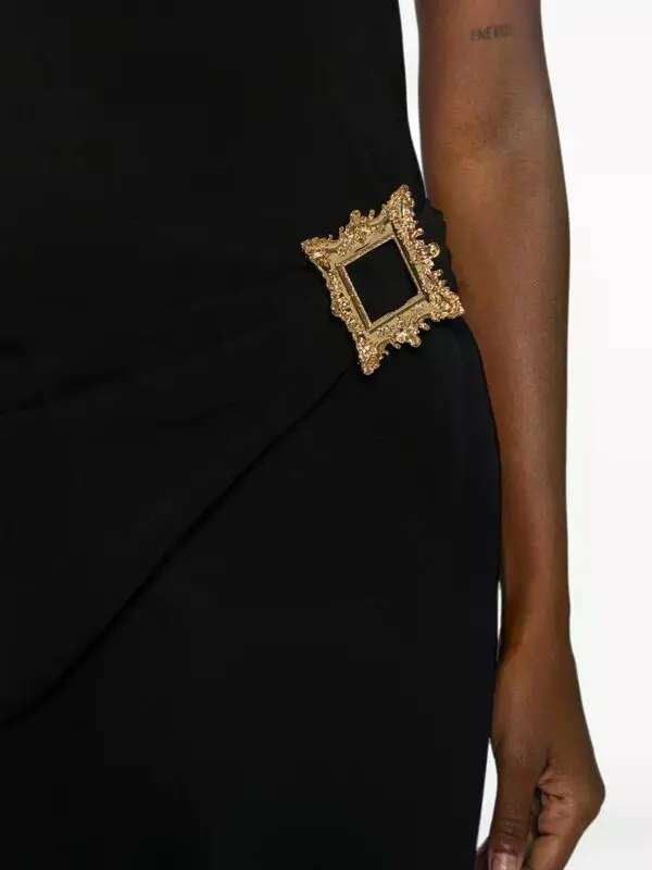Moschino Strapless Dress With Gold-tone Buckle Detail