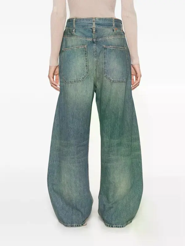 DARKPARK Belted Wide-leg Jeans