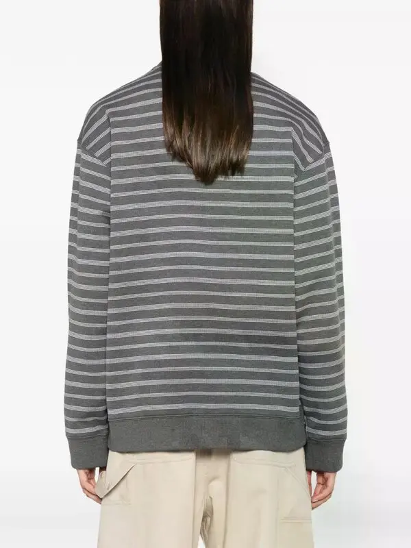 Miu Miu Striped Polo Collar Sweater