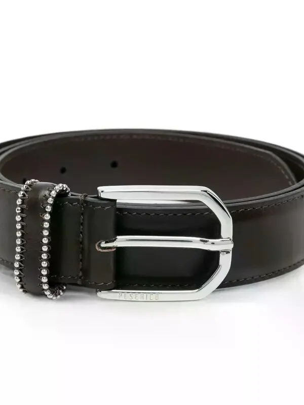 Peserico Bead-embellished Leather Belt