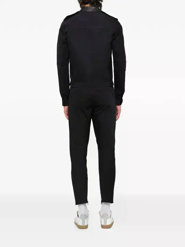 LANVIN Leather-trim Zip-up Jacket