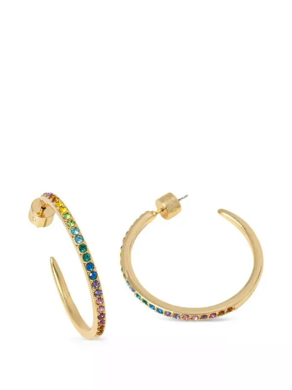 Kurt Geiger Crystal-embellished Hoop Earrings - Gold