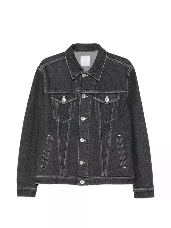 Eleventy Contrast-stitch Denim Jacket