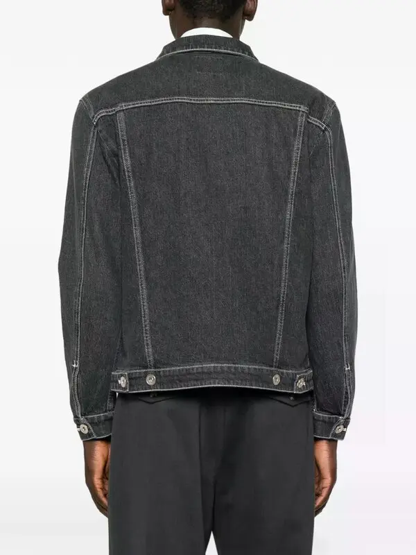 Eleventy Contrast-stitch Denim Jacket