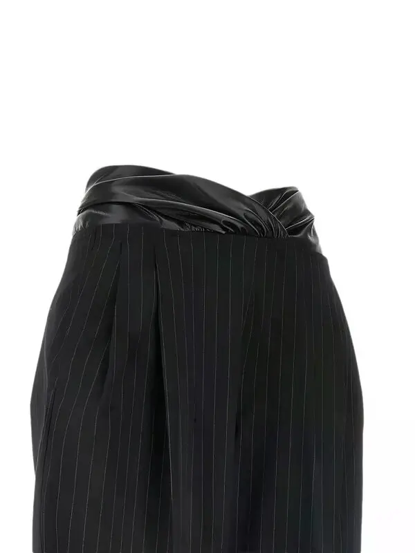 Andamane Pinstripe Crossover Waistband Trousers