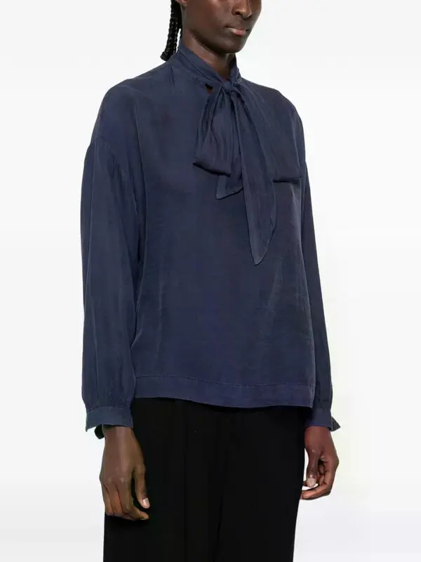 19.61 MILANO Evelin Tie-neck Long-sleeve Blouse