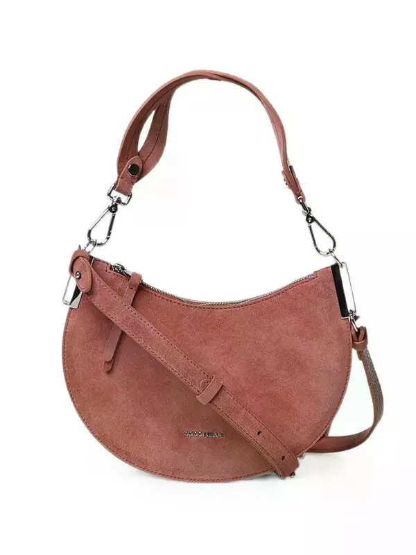 COCCINELLE Suede Crescent Shoulder Bag