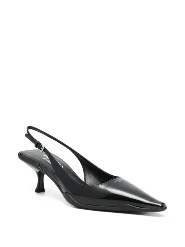 Prada Pointed-toe Slingback Pumps - Black