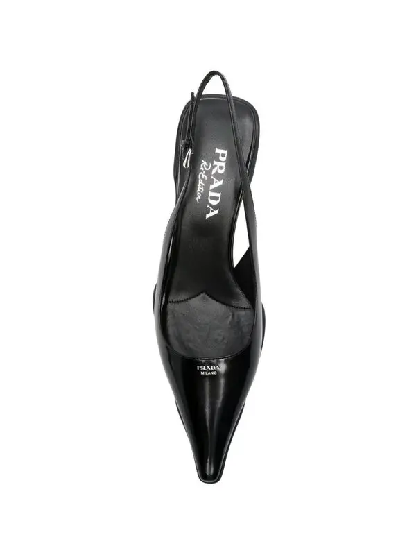 Prada Pointed-toe Slingback Pumps - Black