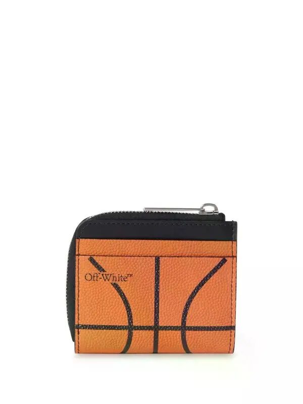 Off-White Basketball Logo-print Leather Wallet