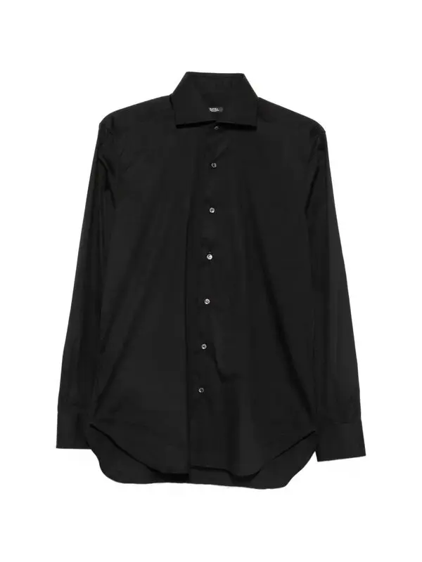 BARBA NAPOLI Spread-collar Long-sleeve Shirt