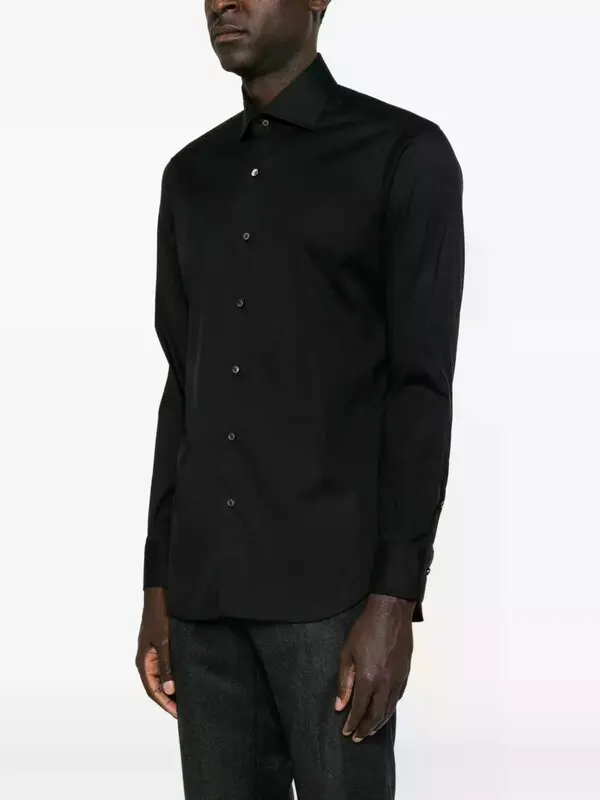 BARBA NAPOLI Spread-collar Long-sleeve Shirt