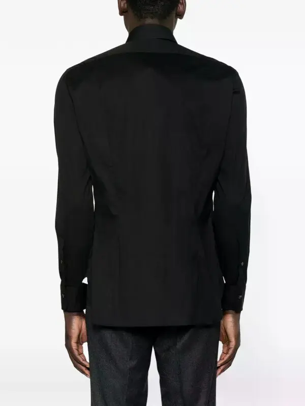 BARBA NAPOLI Spread-collar Long-sleeve Shirt