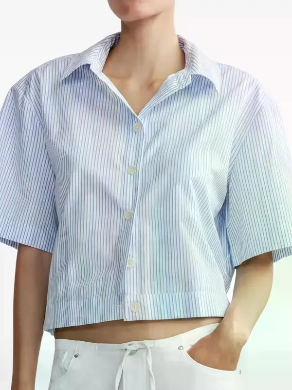 DL1961 Carlee Striped Cropped Shirt