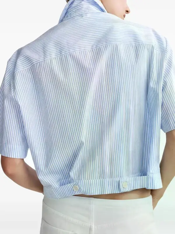 DL1961 Carlee Striped Cropped Shirt