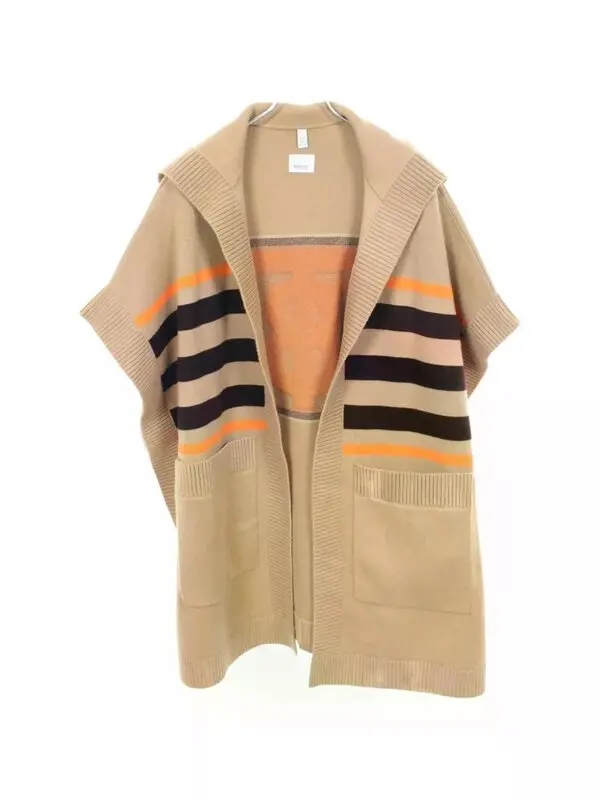 Burberry 2010s Tb-logo Hooded Cardigan - Neutrals