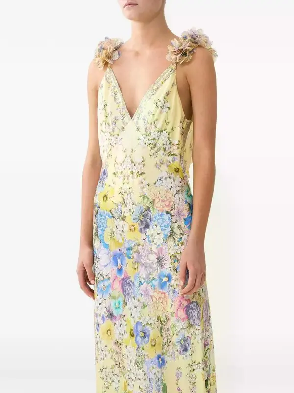 Camilla V-neck Floral-print Maxi Dress