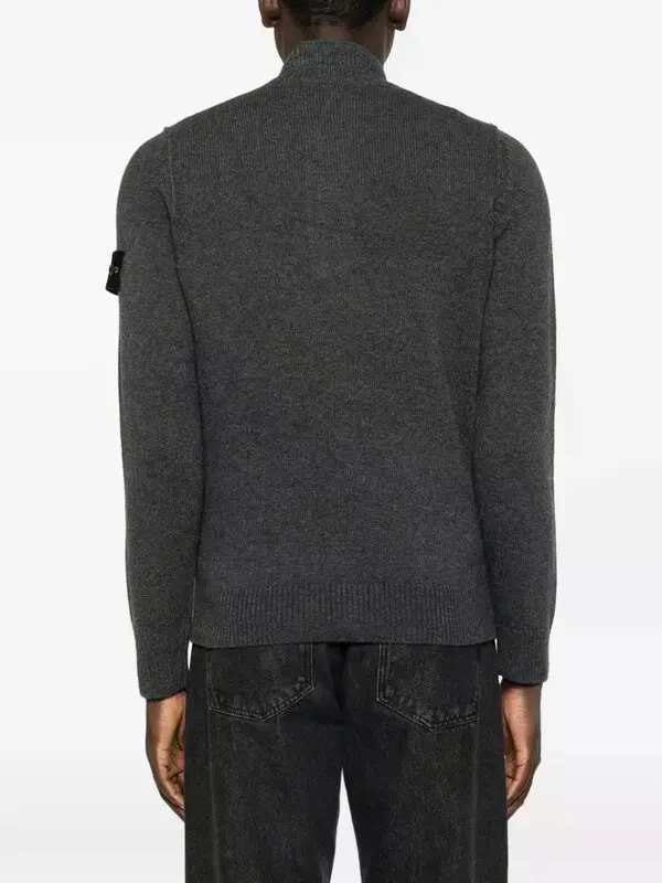 Stone Island Logo-patch Button-up Polo Shirt