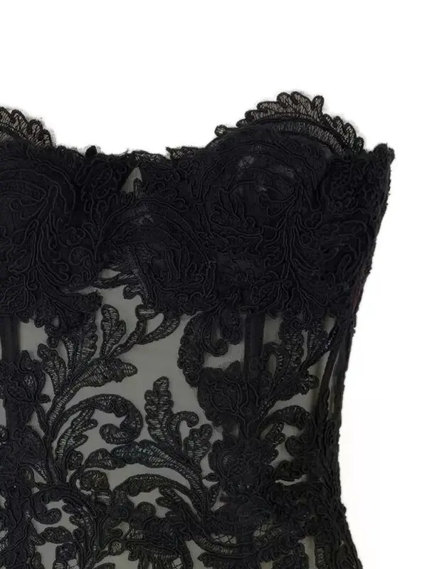 Ermanno Scervino Lace-overlay Corset Top
