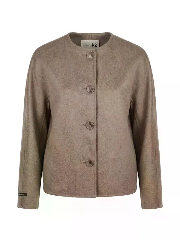 MANZONI 24 Cashmere Button-front Jacket - Brown