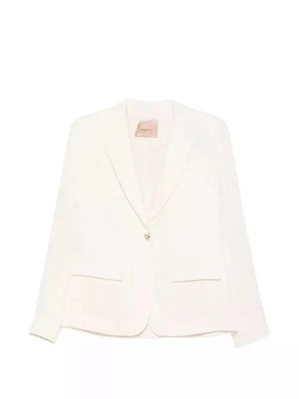 TWINSET Crêpe Blazer With Heart-shaped Button