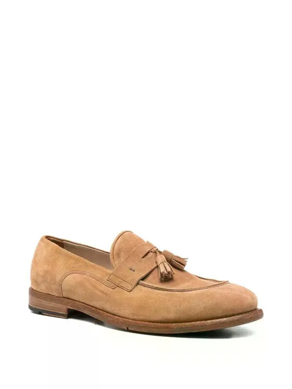 Eleventy Tassel Detail Suede Loafers