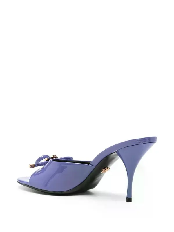 Versace Medusa Patent Leather Mules - Purple