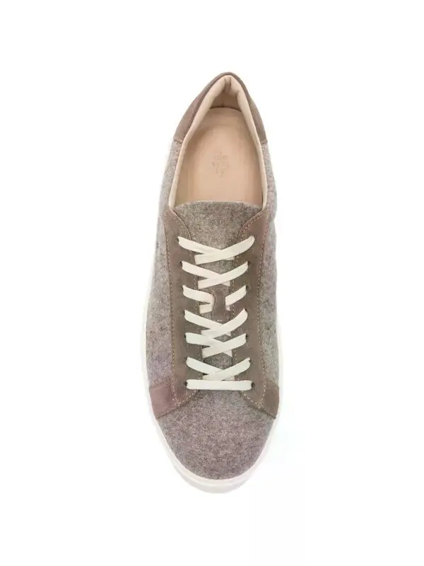 Eleventy Suede-trimmed Panelled Sneakers