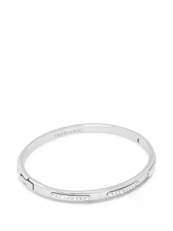 TRUSSARDI Crystal-embellished Bangle Bracelet - Silver